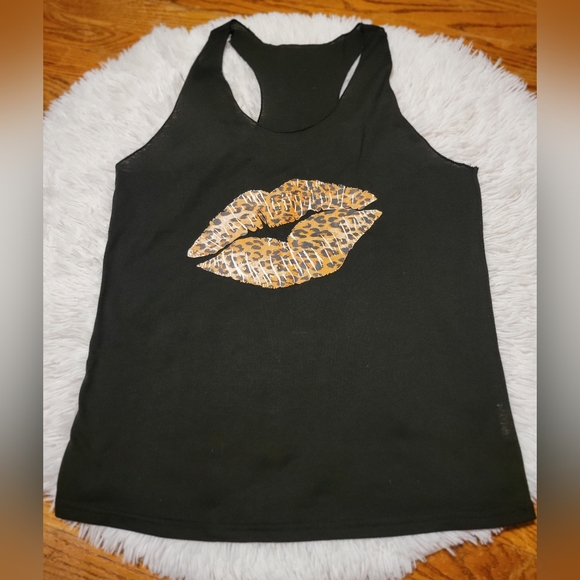 Tops | Leopard Lip Tank | Poshmark